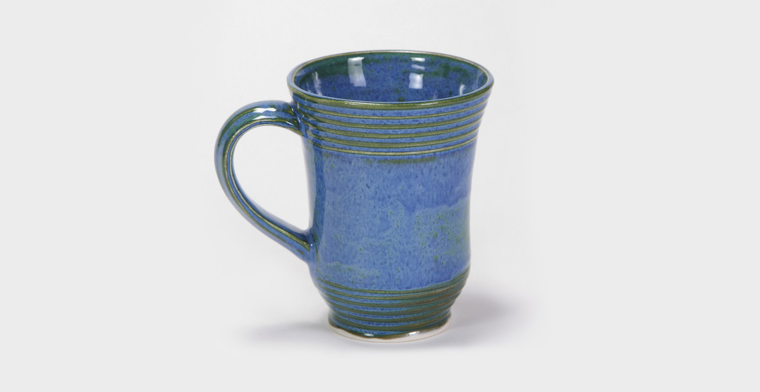 Blue Rimmed Mug - Mayco