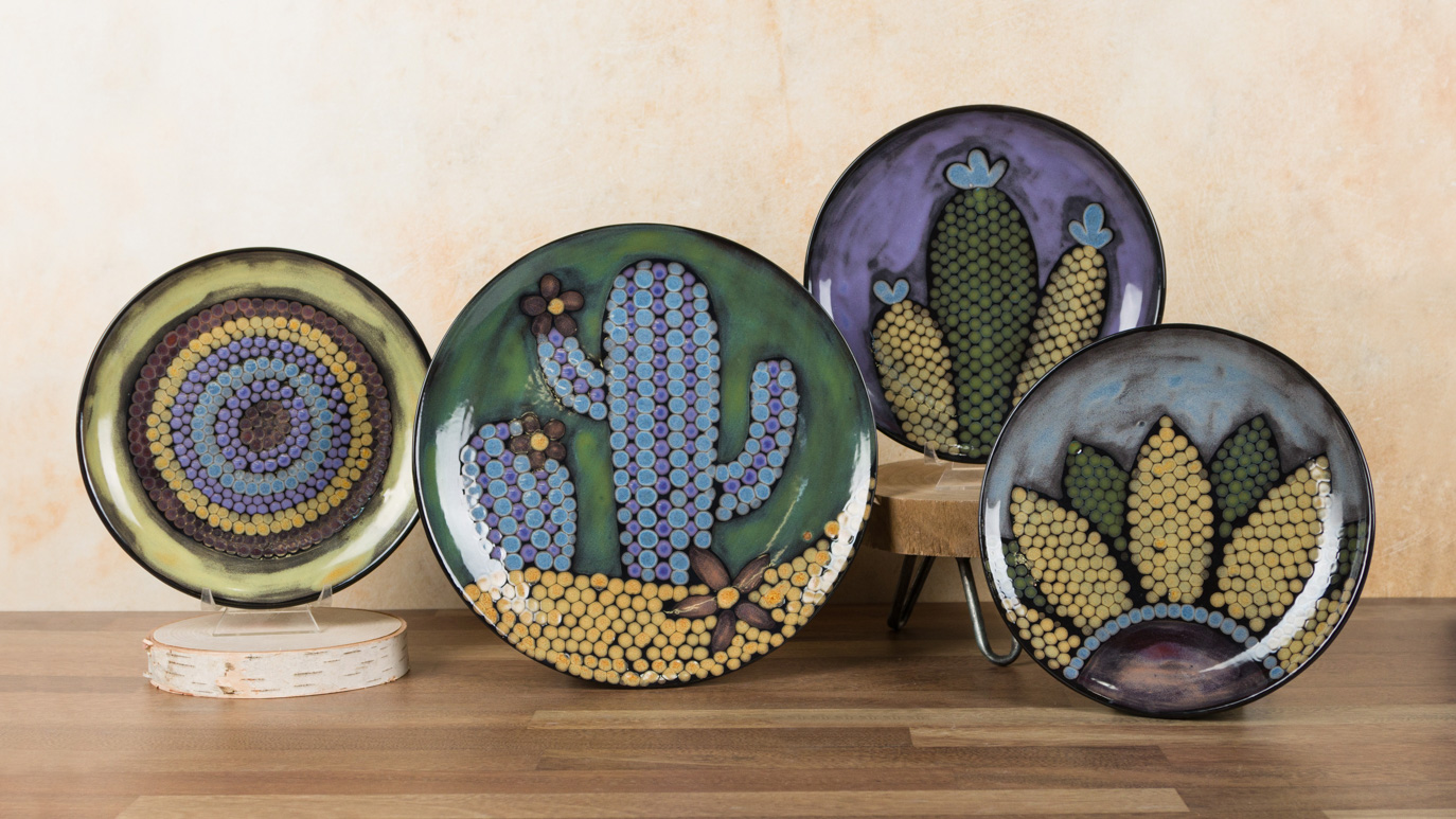 Elements Cactus Plate- POTTERY CAMP 23 - Mayco